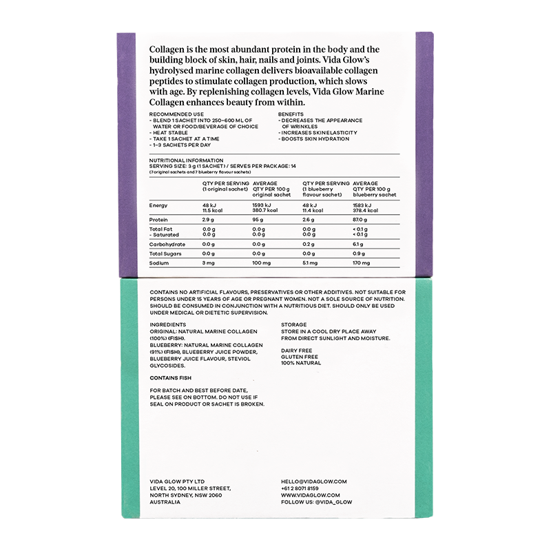 Vida Glow Natural Marine Collagen Trial Pack- Vida Glow Trial Pack