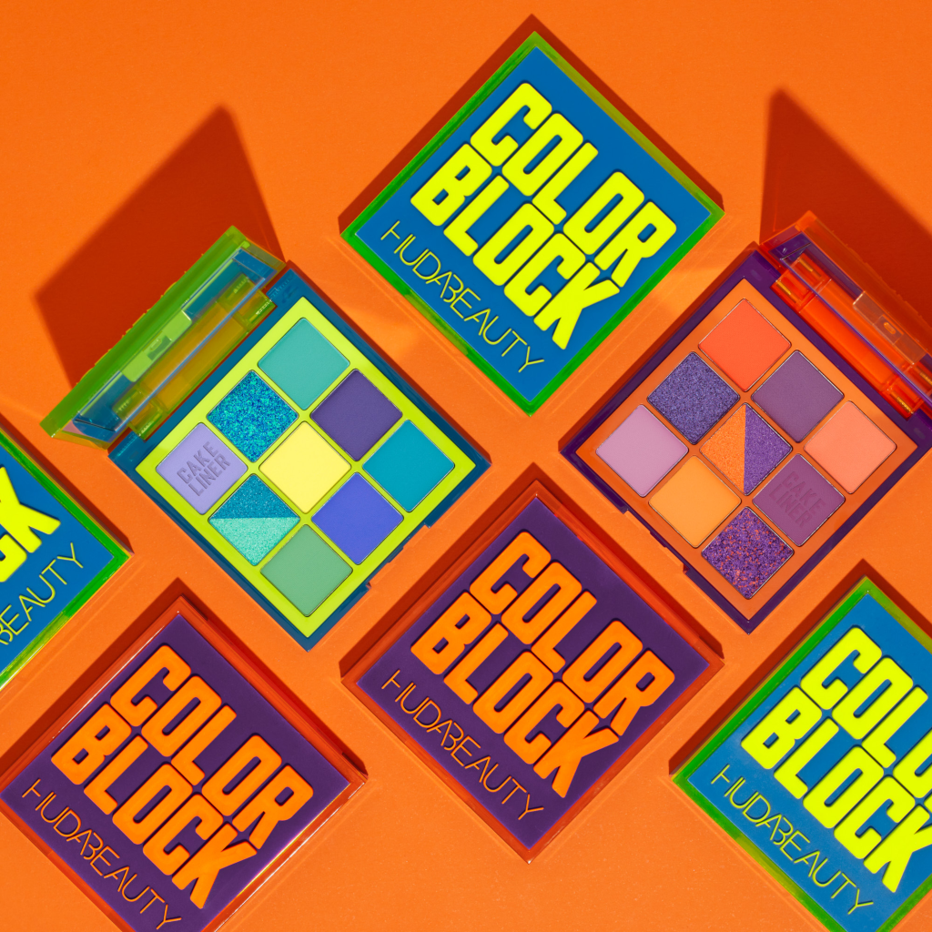 Huda Beauty Color Block Obsessions Eyeshadow Palette - Orange & Purple ...