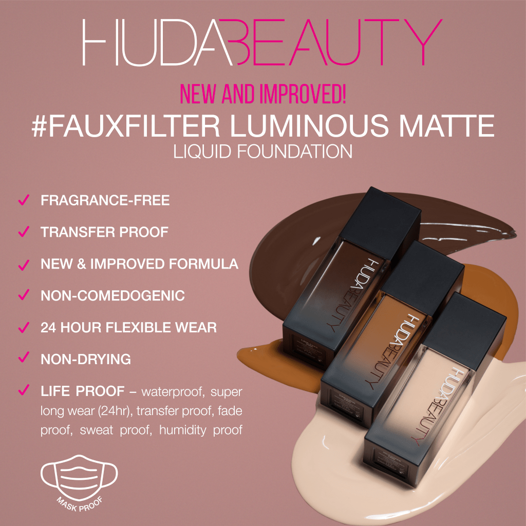 Huda Beauty #FauxFilter Luminous Matte Liquid Foundation AU | Adore Beauty