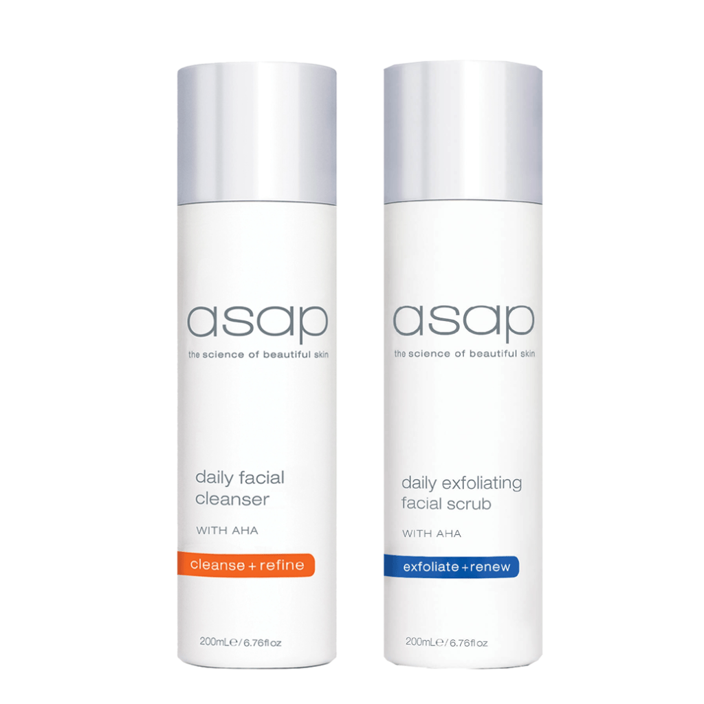 asap Daily AHA Cleanse & Scrub Duo bundle AU | Adore Beauty