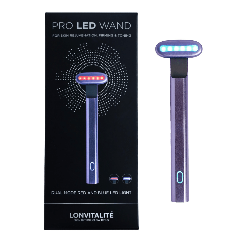 LONVITALITE Red & Blue LED Light Therapy Face Wand