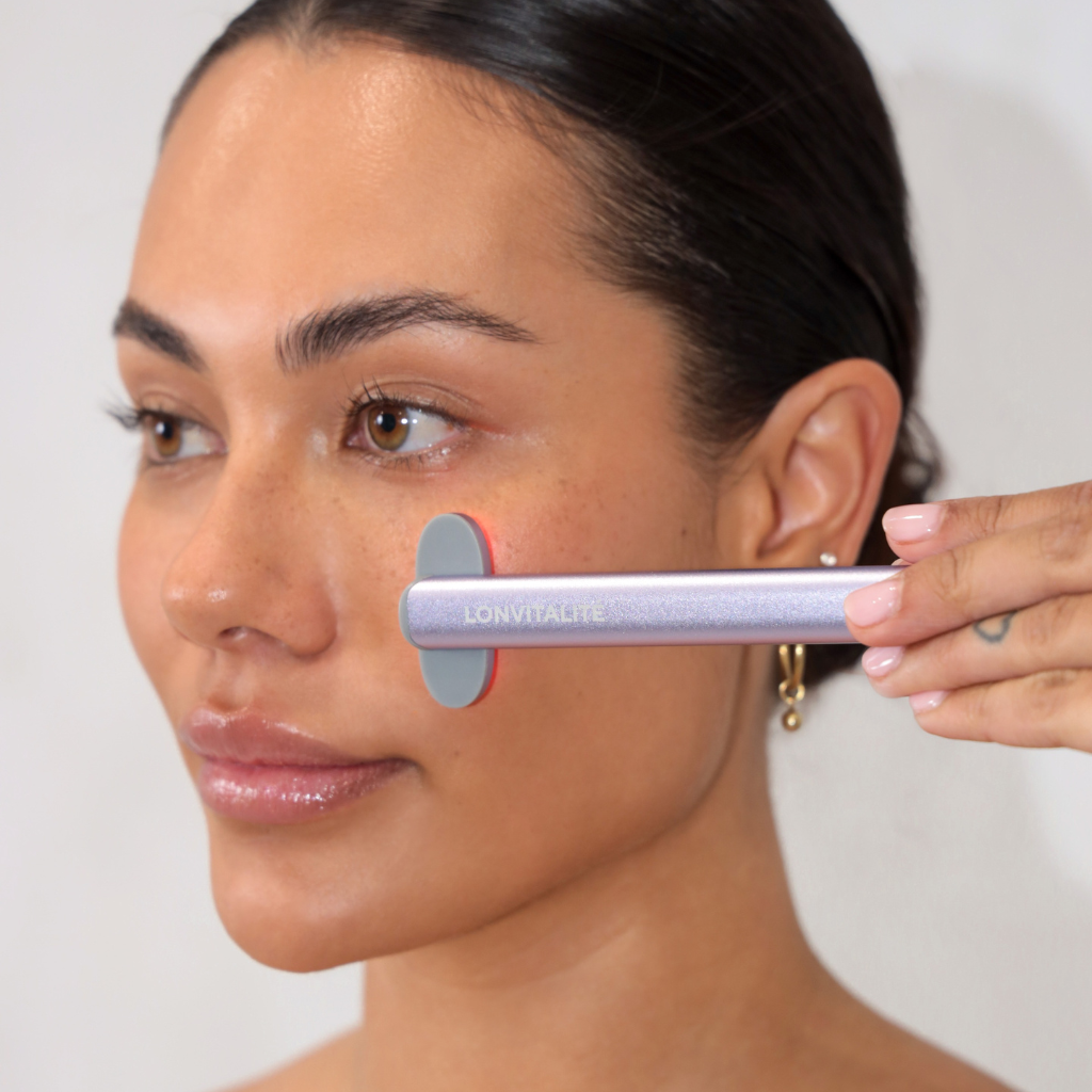 LONVITALITE Red & Blue LED Light Therapy Face Wand