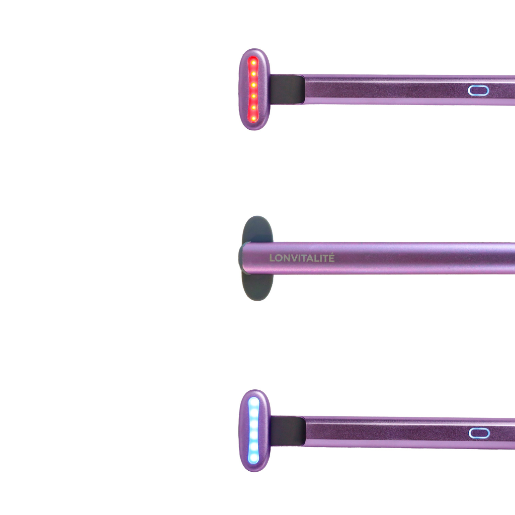 LONVITALITE Red & Blue LED Light Therapy Face Wand