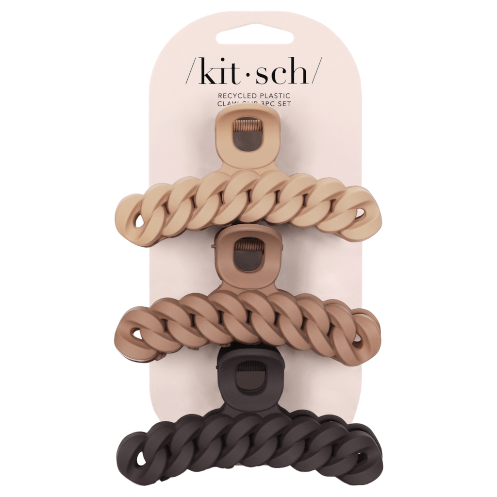 Kitsch Chain Claw Clip 3pc Set Neutrals- Kitsch Claw Clips