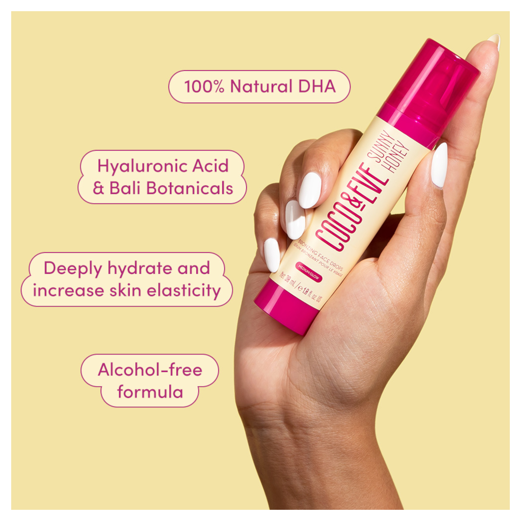 Coco & Eve Sunny Honey Bali Bronzing Face Drops AU | Adore Beauty