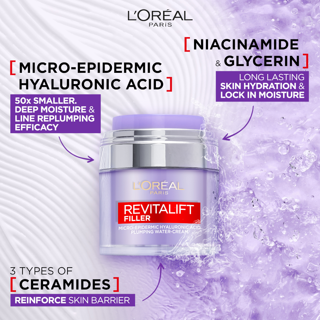 L'Oreal Paris Revitalift Filler Micro-Epidermic Hyaluronic Acid ...