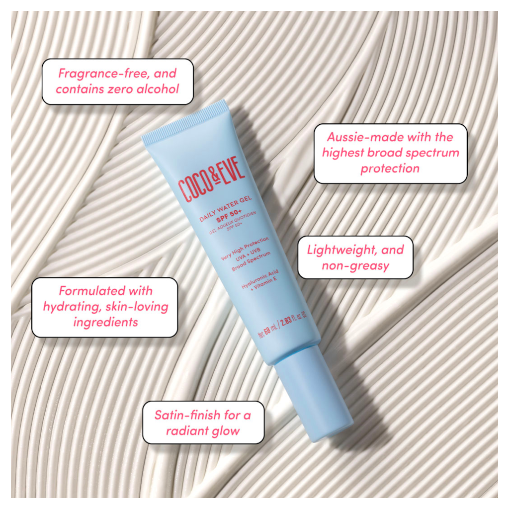 Coco & Eve Daily Watergel SPF50+ Sunscreen AU | Adore Beauty