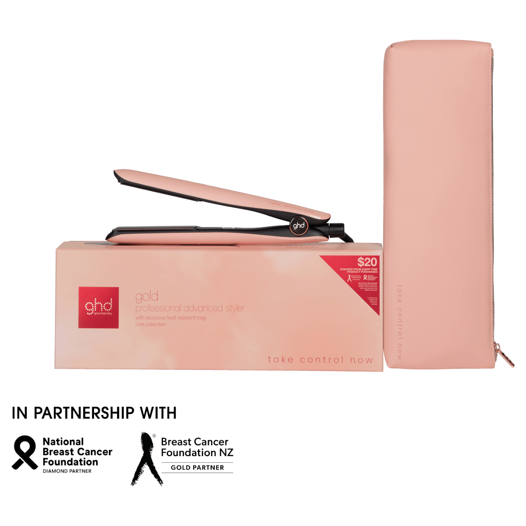 ghd gold hair straightener in pink peach AU | Adore Beauty