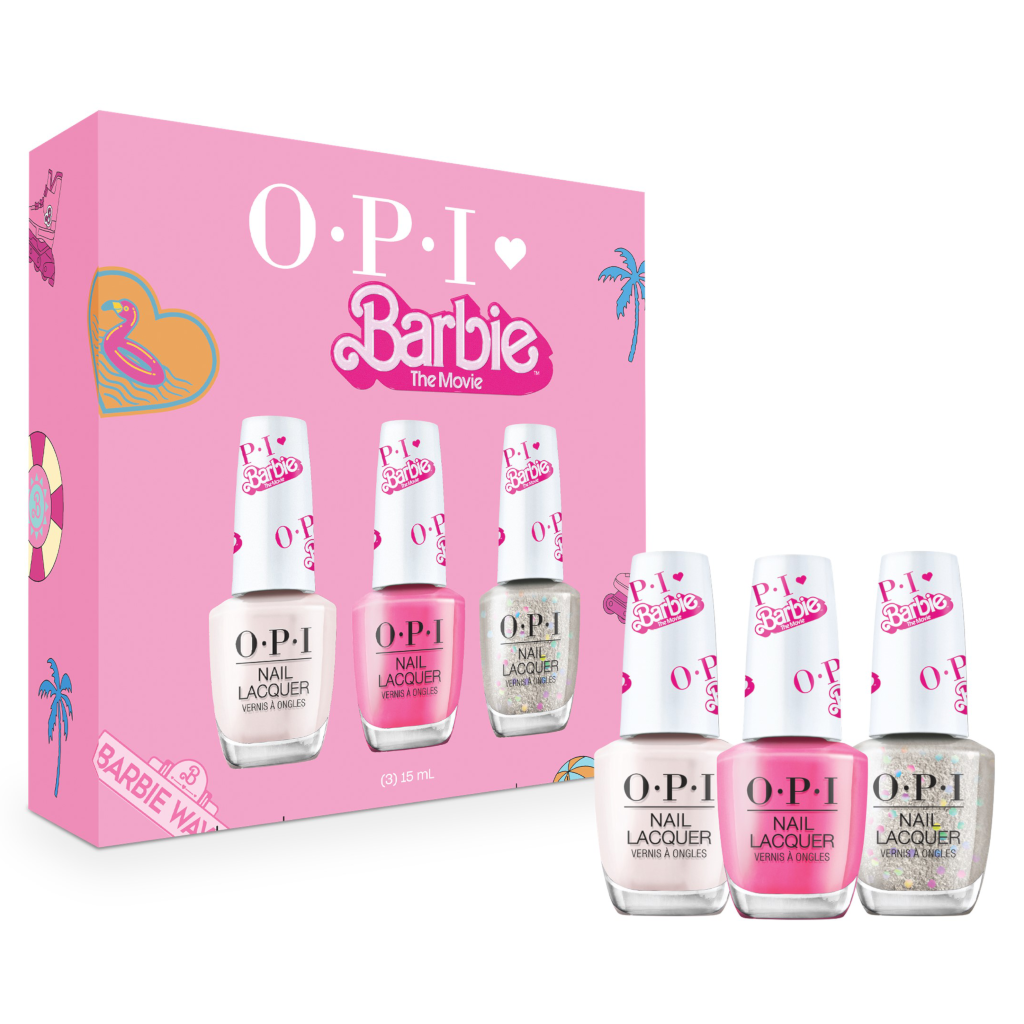 OPI Nail Lacquer OPI BARBIE - TRIO Set - Hi Barbie! 15mL, Bon Voyage to ...