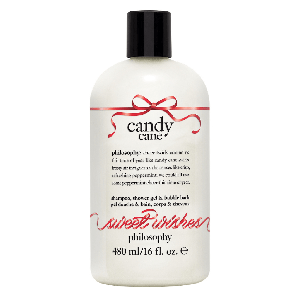 philosophy candy cane 3 in 1 shampoo, shower gel & bubble bath