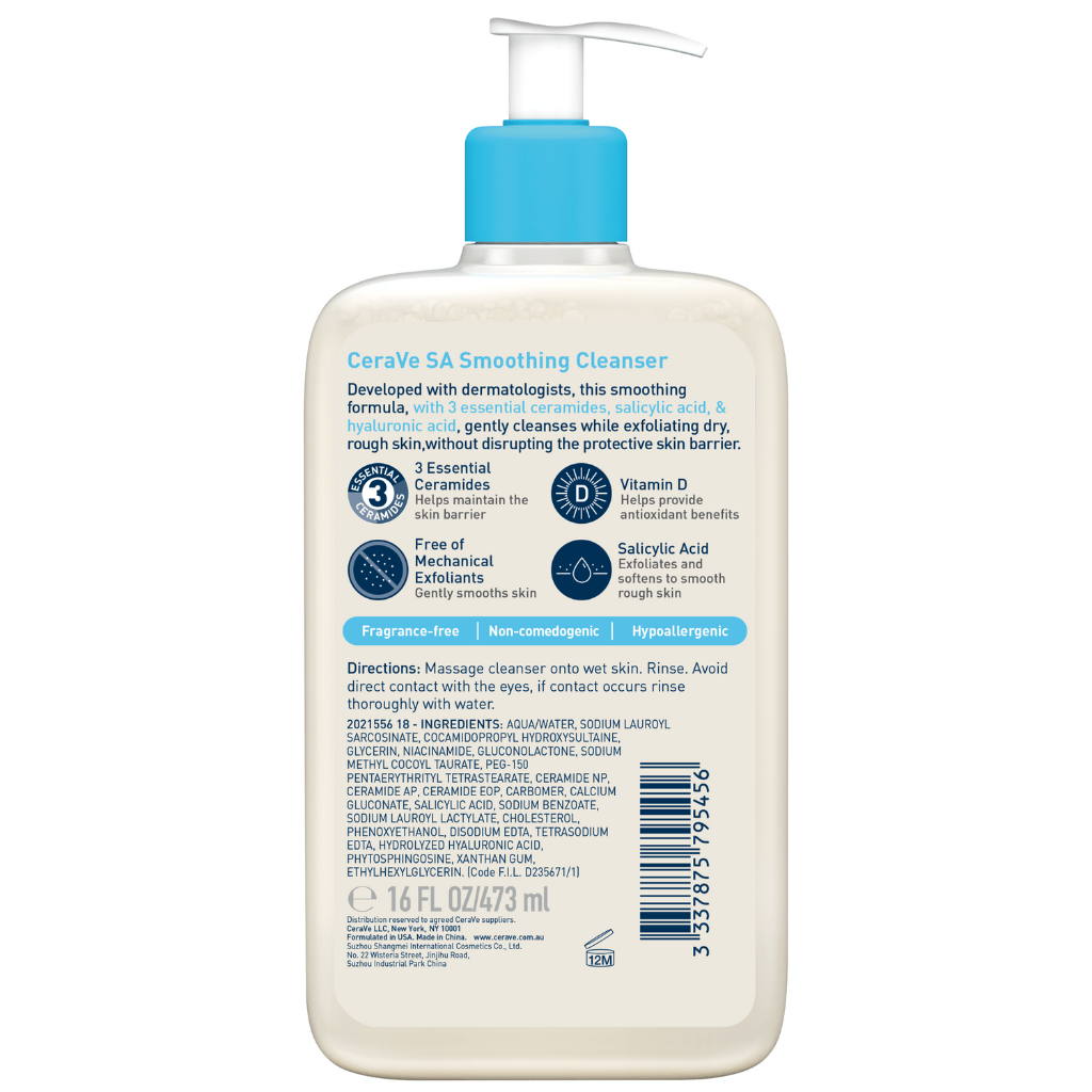 CeraVe SA Smoothing Cleanser 473ml - Shop Online - Adore Beauty