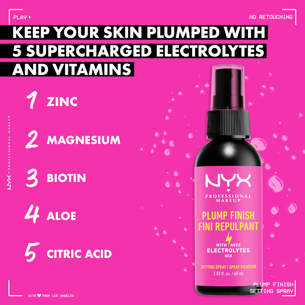NYX Plump Finish Setting Spray - Hydrates & refreshes
