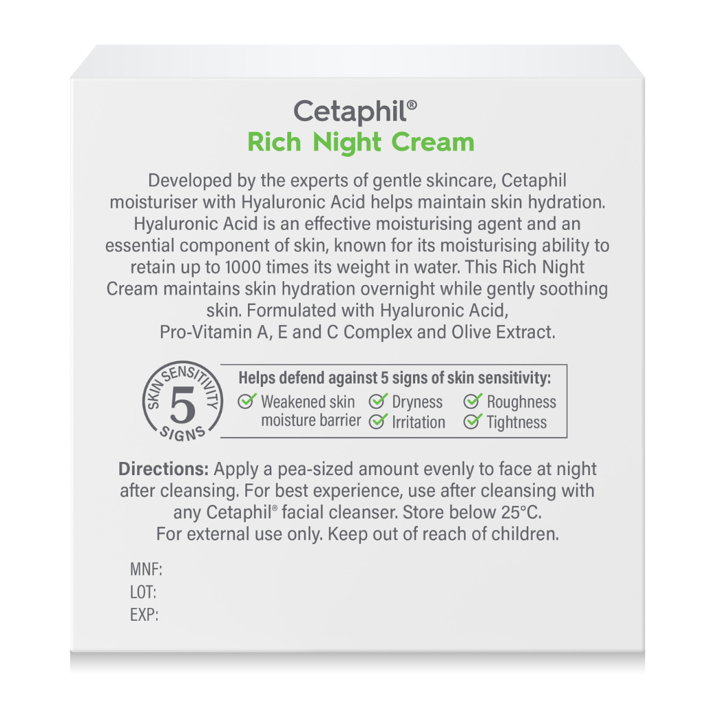Cetaphil Face Rich Hydrating Night Cream - Cetaphil Night Cream