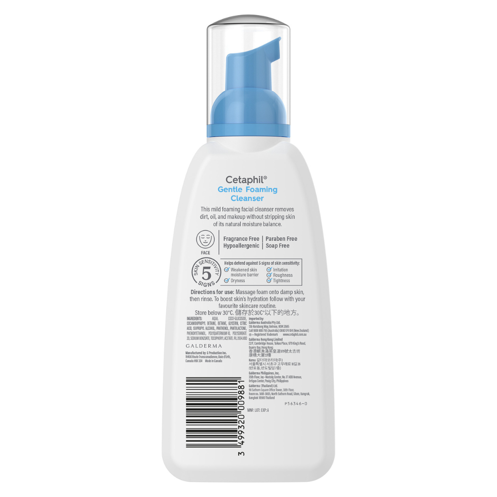 Cetaphil Gentle Foaming Cleanser 236ml - Cetaphil Face Wash