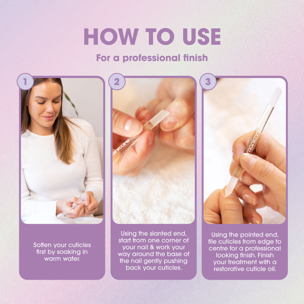 Manicare ManiPRO 2in1 Cuticle Pusher & File - Manical Crystal Cuticle ...