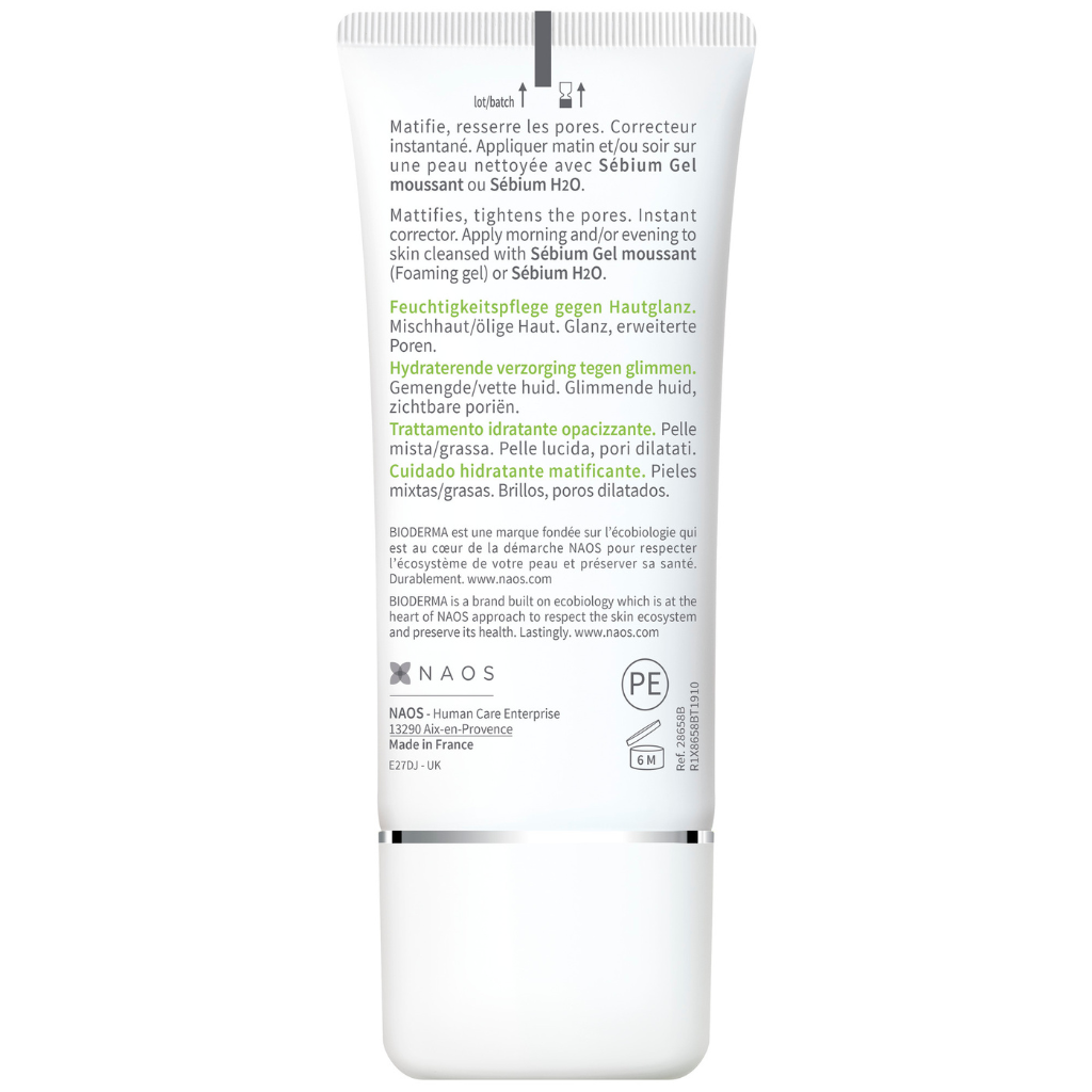 Bioderma Sebium Mat Control Moisturiser- Bioderma Moisturiser