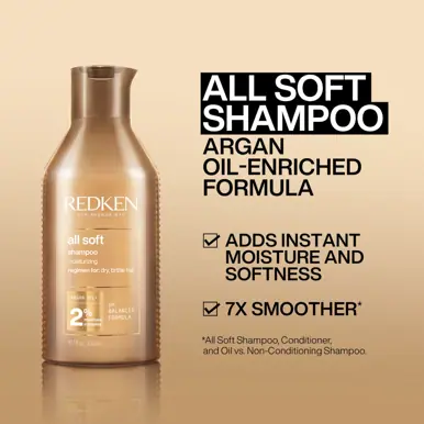Silky Soft Hair: Redken All Soft Shampoo - Adore Beauty