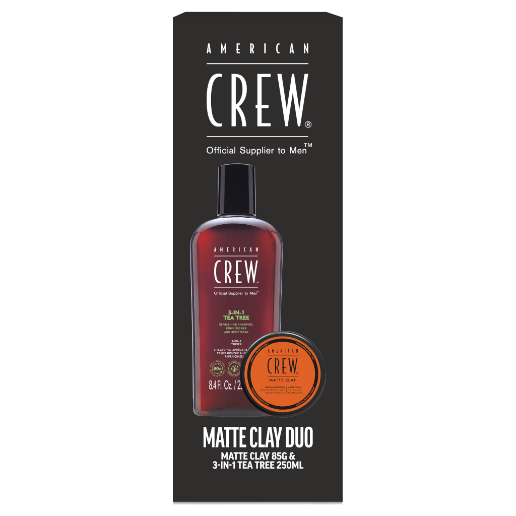 American Crew Matte Clay 3-in-1 Tea Tree Duo - Strong Hold & Refresh