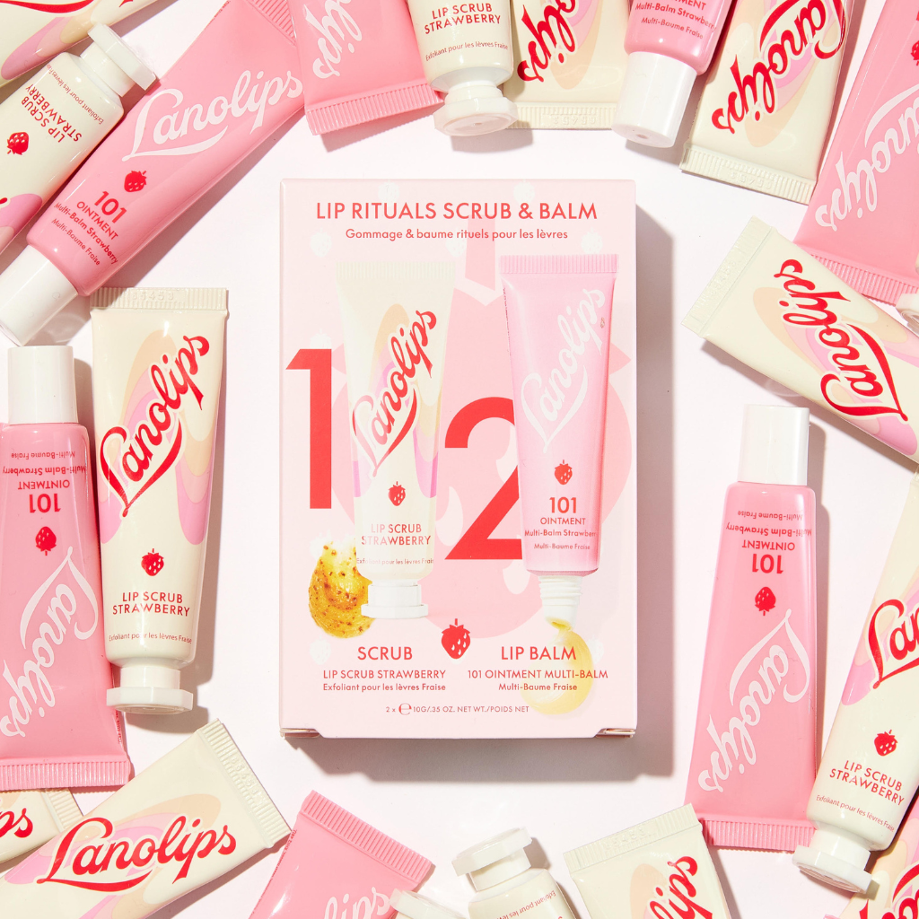 Lanolips Rituals Scrub & Balm Strawberry (2 x 10g) AU | Adore Beauty