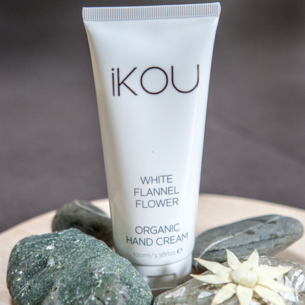 iKOU White Flannel Flower Organic Hand Cream 100ml - Adore Beauty