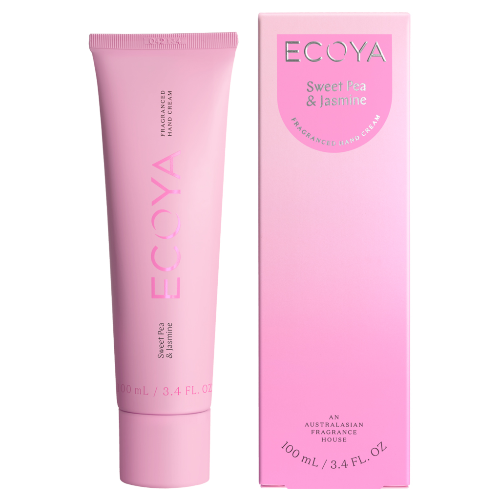 ECOYA Sweet Pea & Jasmine Hand Cream 100ml - Nourishing & Floral