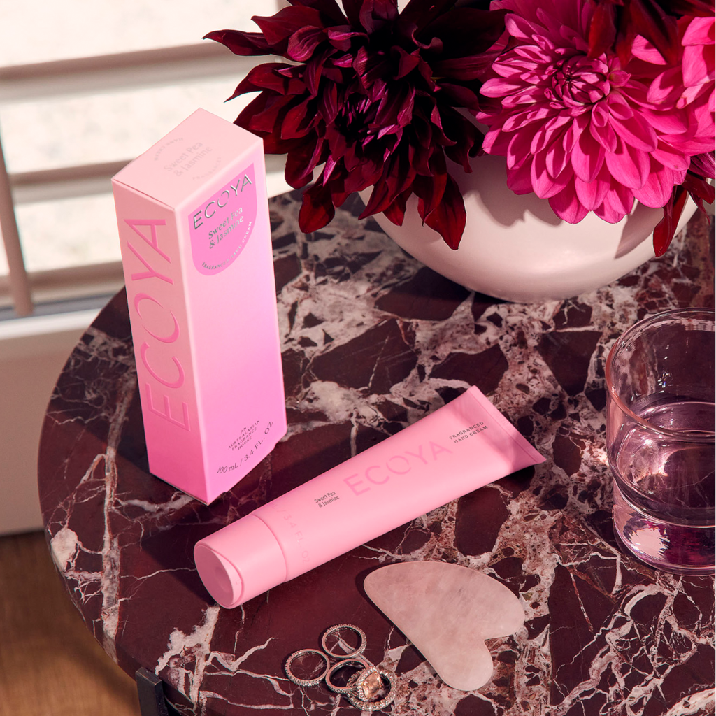 ECOYA Sweet Pea & Jasmine Hand Cream 100ml - Nourishing & Floral