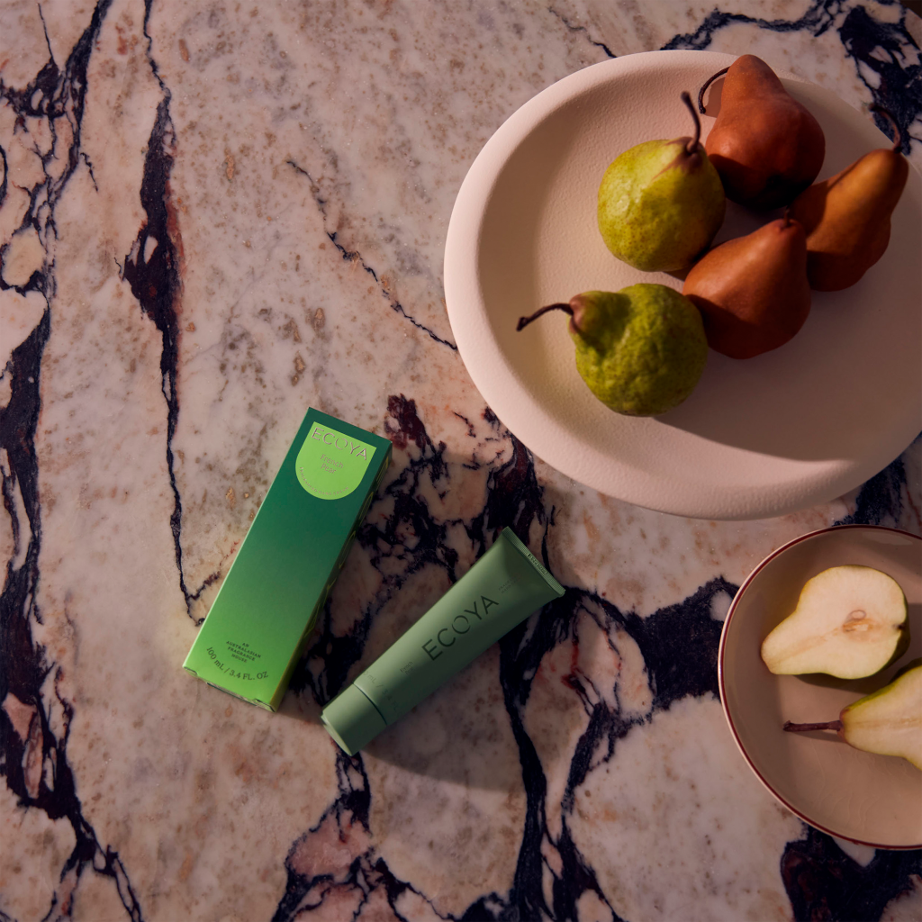 ECOYA French Pear Hand Cream 100ml - Nourishing & Luxurious