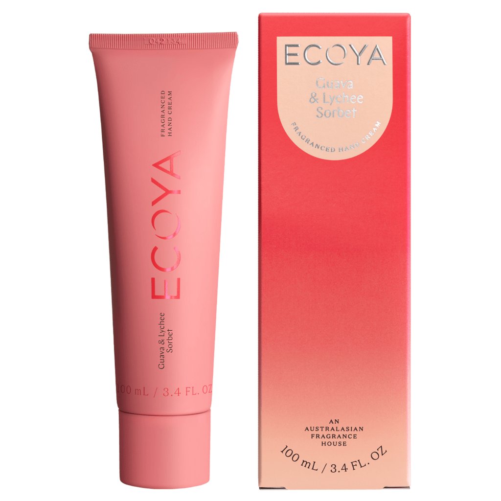 Ecoya Guava And Lychee Sorbet Hand Cream 100ml Nourishing And Tropical