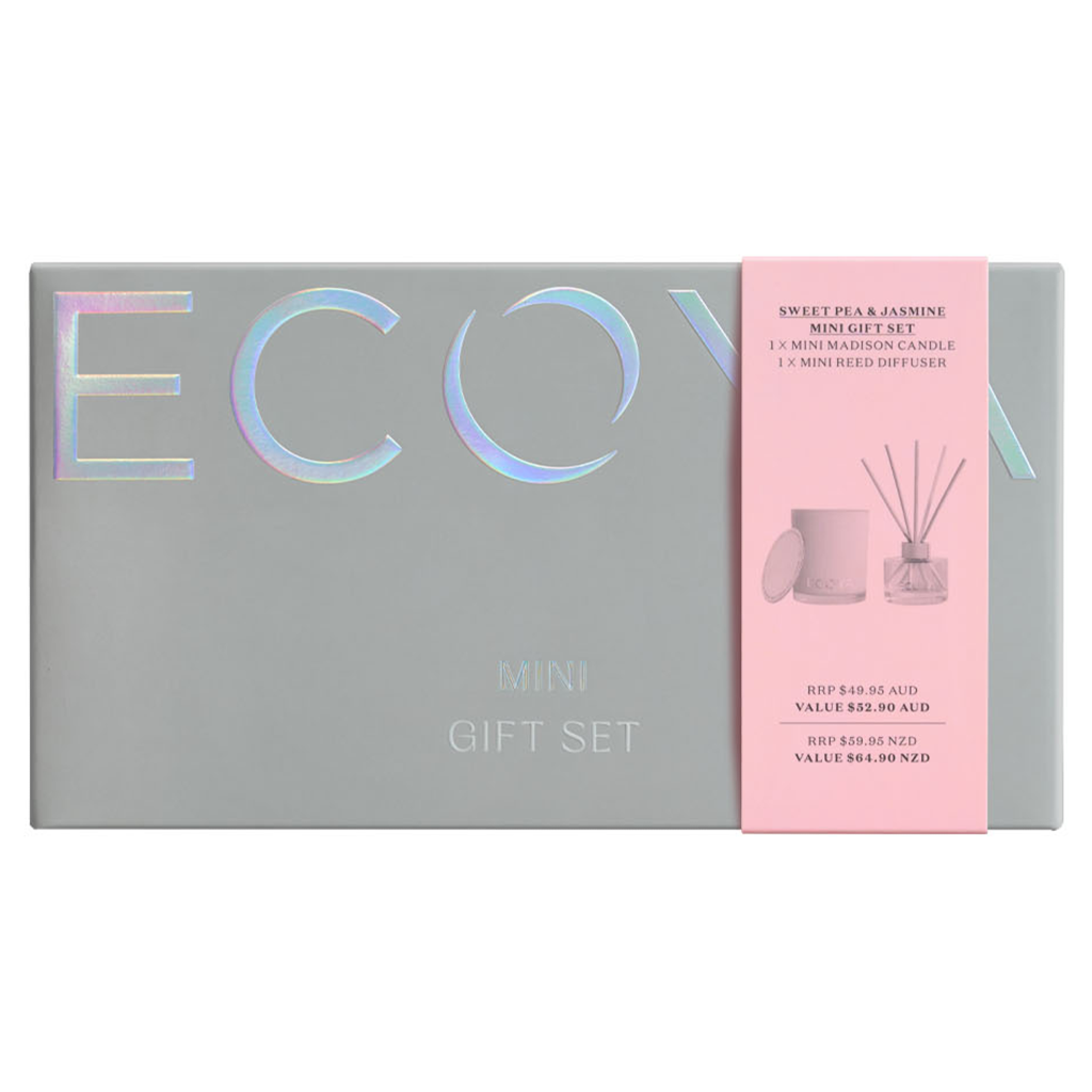 ECOYA Sweet Pea & Jasmine Mini Gift Set - Elegant & Floral