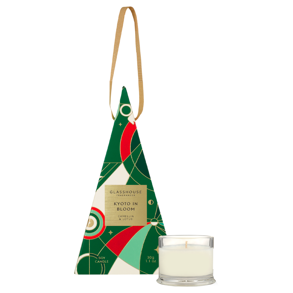 Glasshouse Fragrances Kyoto in Bloom 30g Christmas Bauble Soy Candle