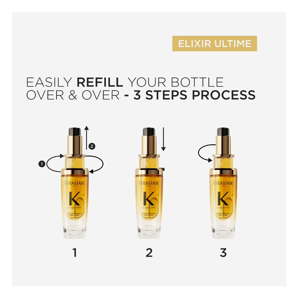 Kérastase Elixir Ultime Hair Oil Refill | 75ml Eco-Friendly Hair Oil Refill