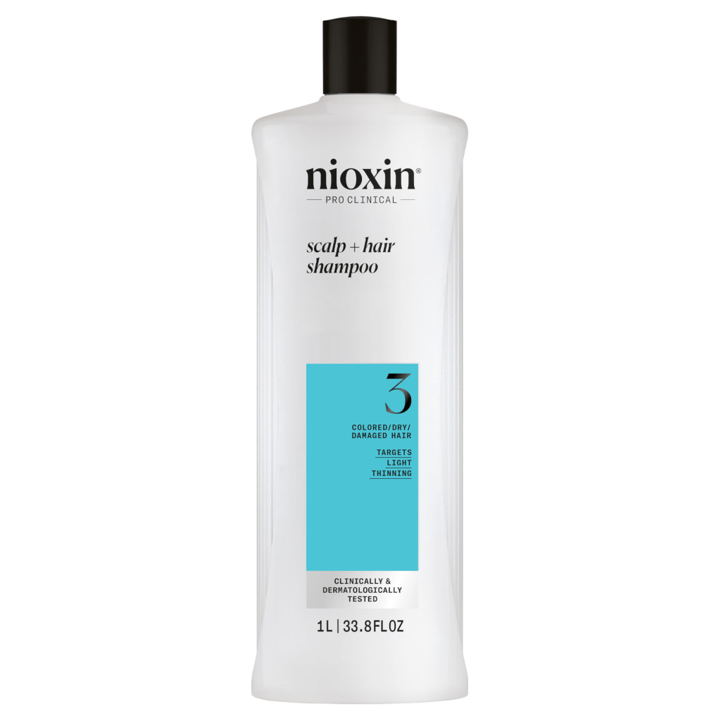 Nioxin System 3 Scalp Hair Thickening Shampoo For Thinning, Damaged Hair 1L
