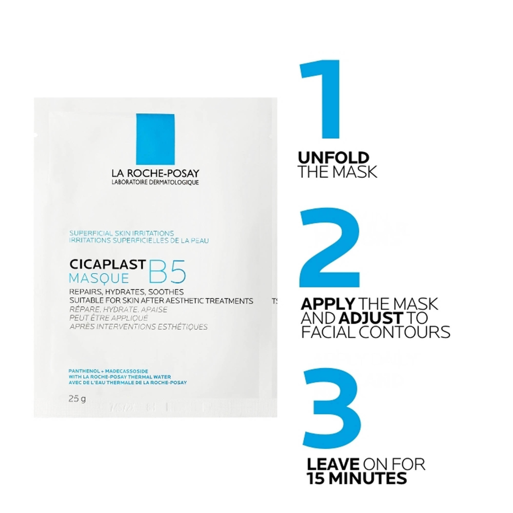 La Roche-Posay Cicaplast Mask B5 Sheet Masks 5 Pack 5x25g - Adore Beauty