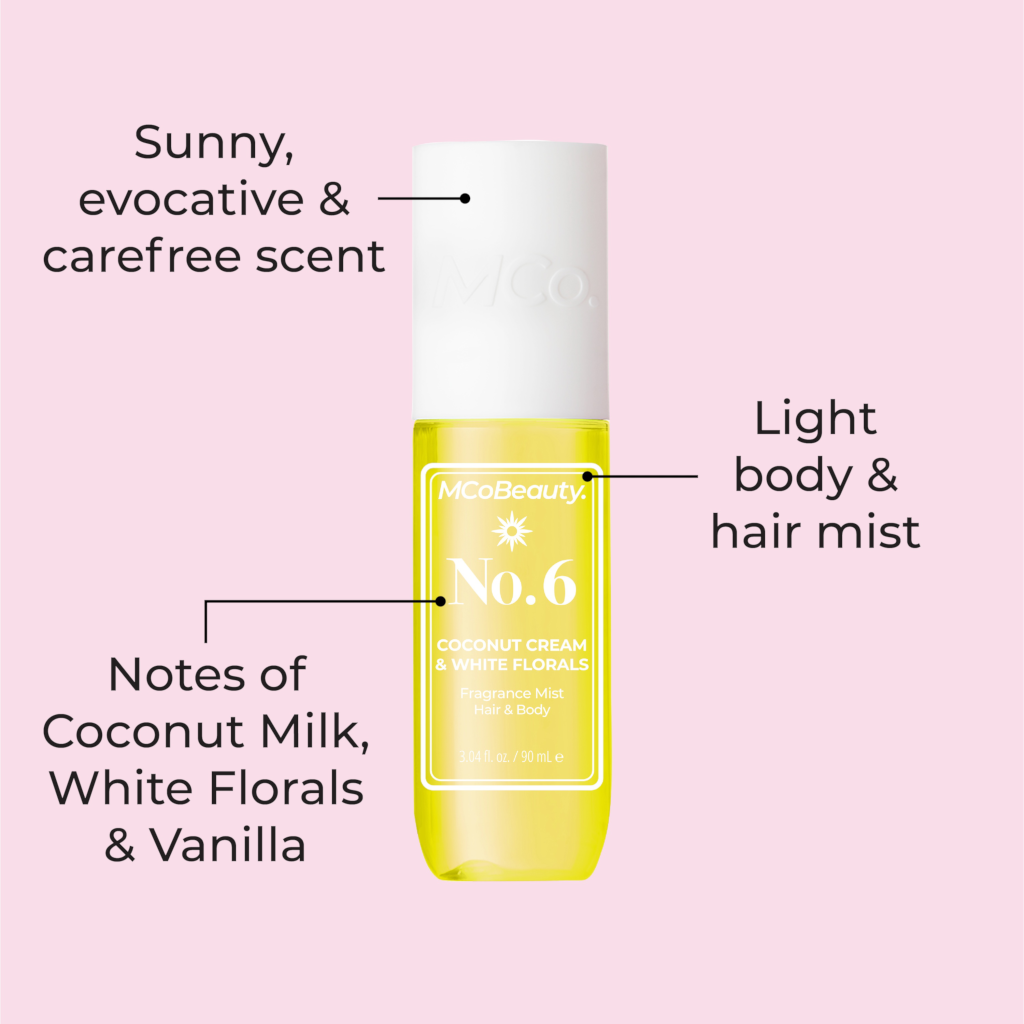 MCoBeauty Fragrance Mist Hair & Body 90mL - No.6 (Coconut Milk & White ...
