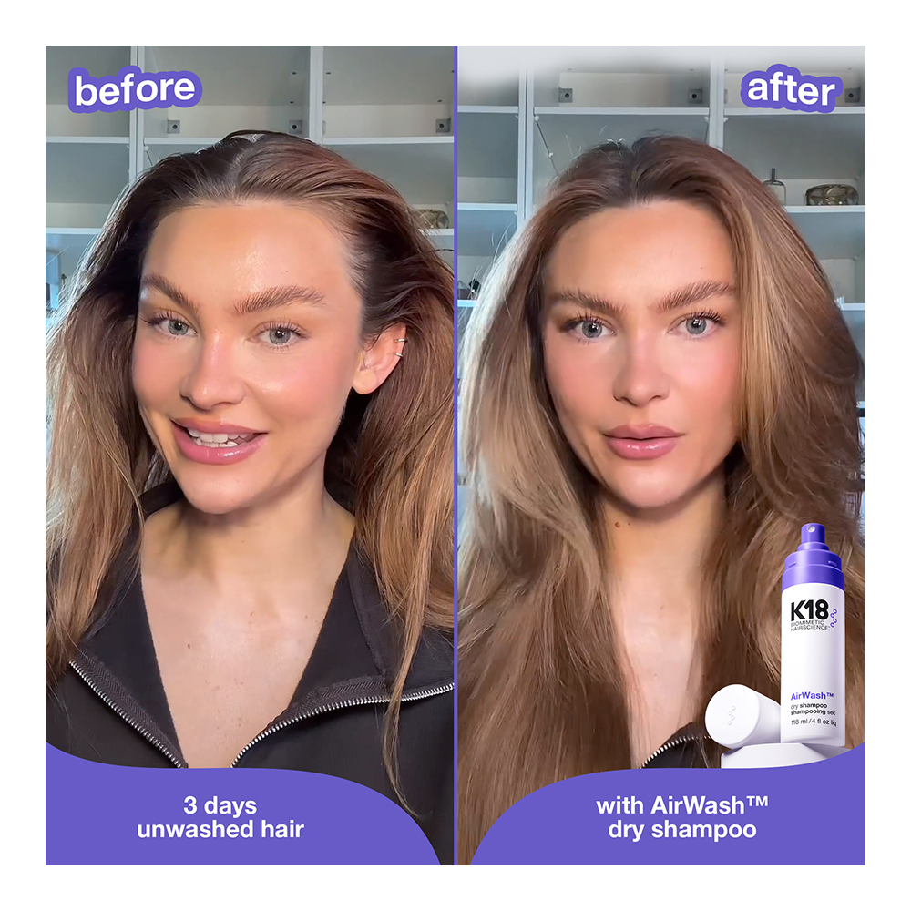 K18 Airwash Dry Shampoo | Long-Lasting Clean Hair