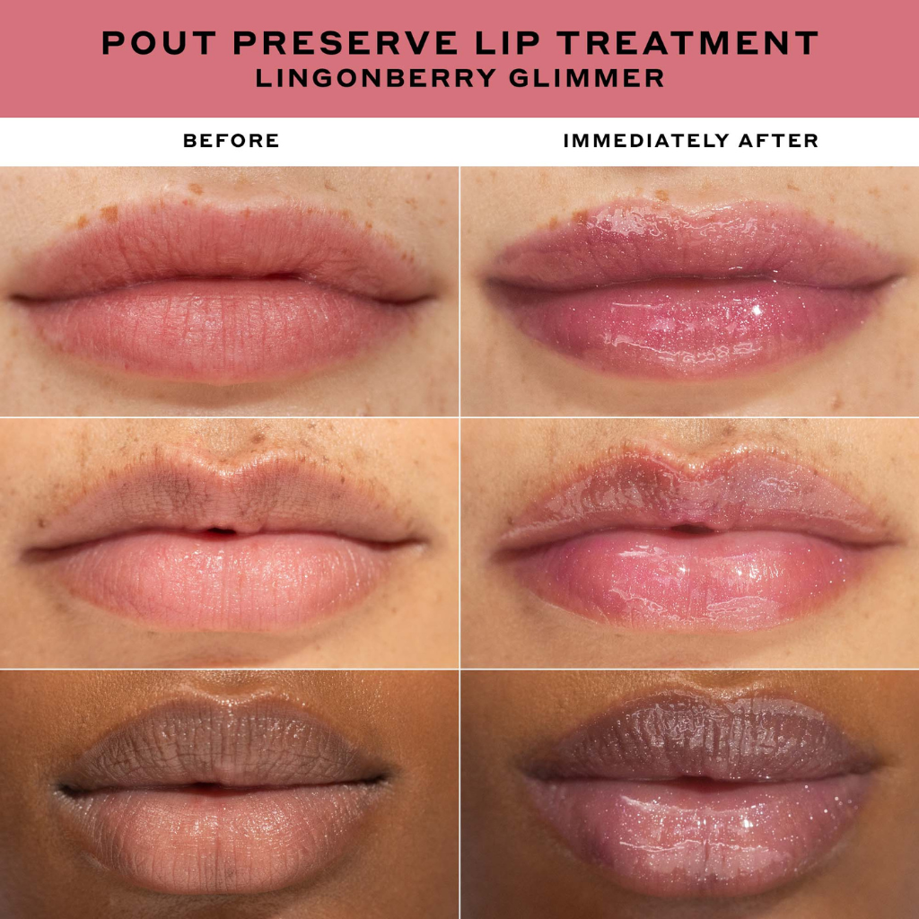 Ole Henriksen Pout Preserve Peptide Lip Treatment, Lingonberry Jam Glimmer