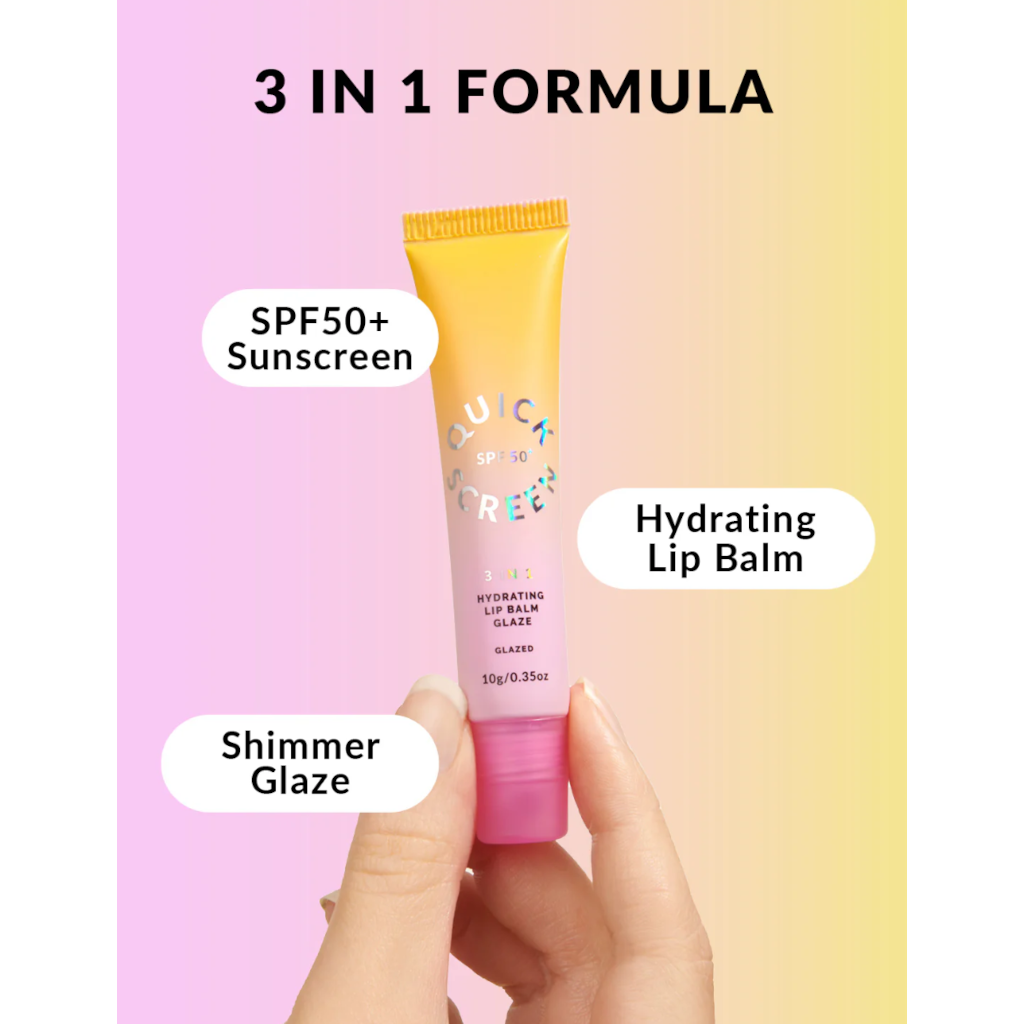 The Quick Flick Quick Screen 3 In 1 Hydrating Lip Balm Glaze