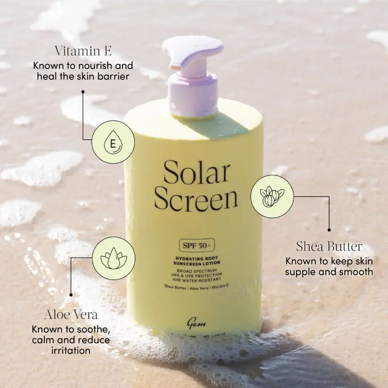 Gem Solar Screen Hydrating Body Sunscreen Lotion 500ml - Adore Beauty