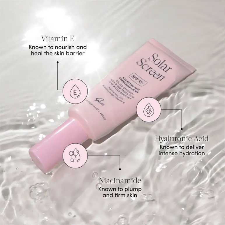 Gem Solar Screen Hydrating Face Sunscreen Lotion 50ml - Adore Beauty