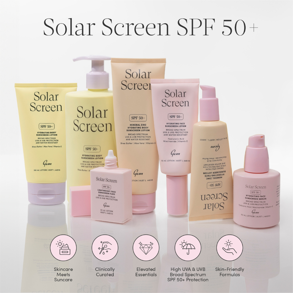 Gem Solar Screen Hydrating Face Sunscreen Lotion 50ml - Adore Beauty