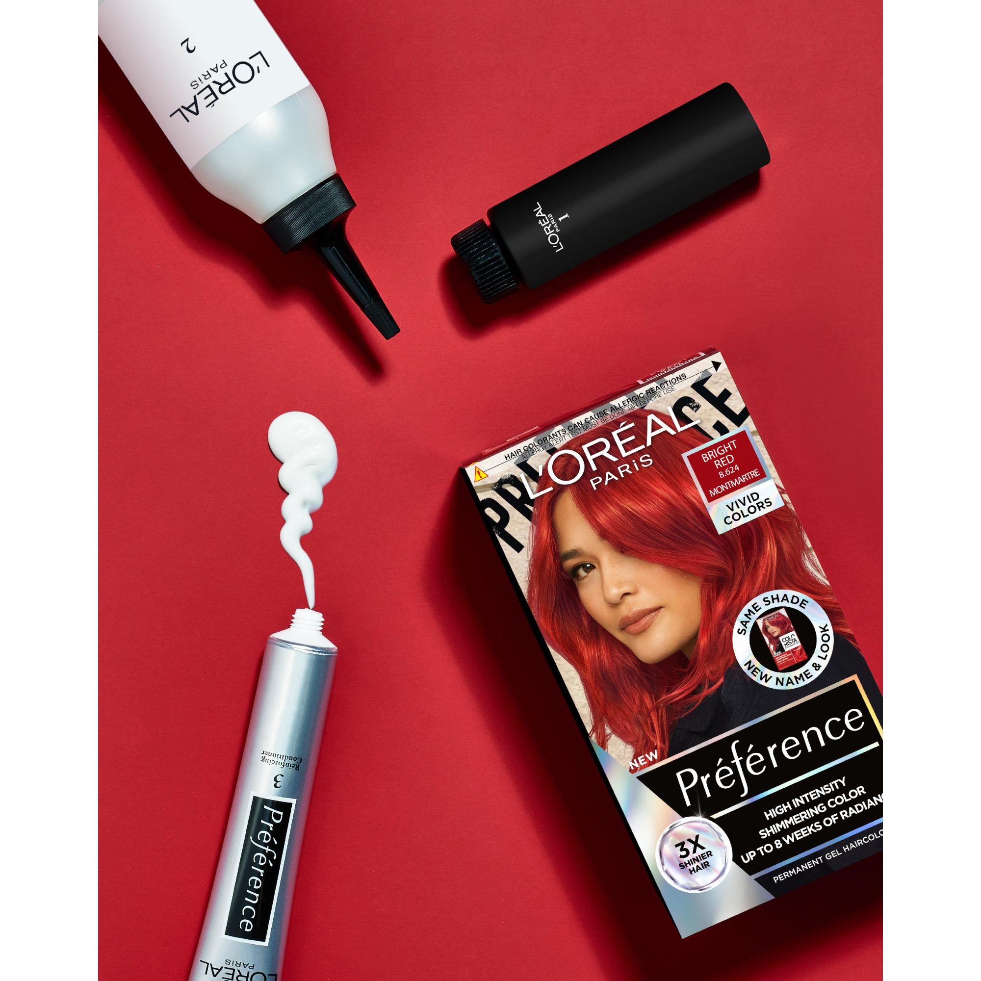 L'Oreal Paris Preference Vivids Permanent Hair Colour 8.624 Bright Red