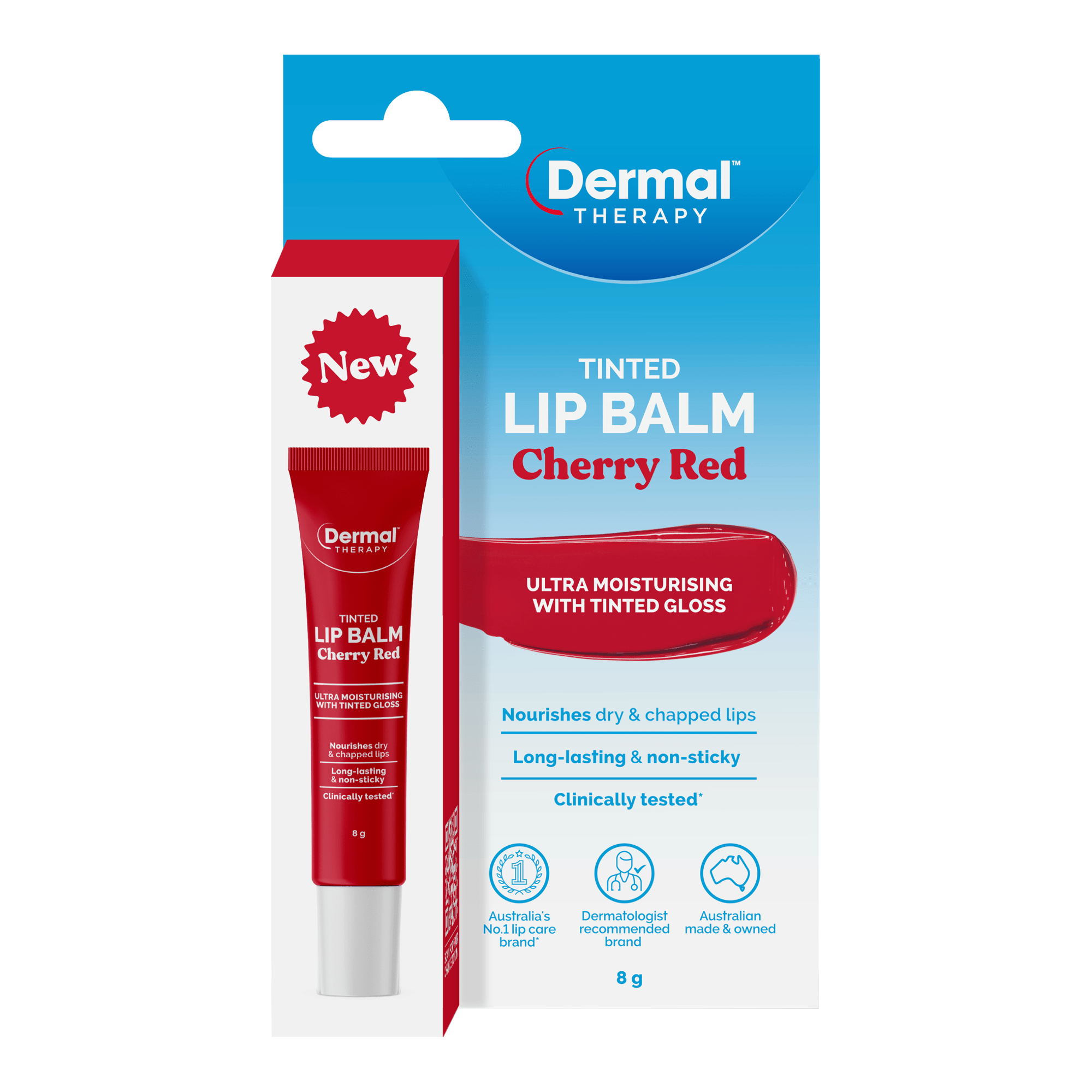 Dermal Therapy Tinted Lip Balm Cherry Red - Adore Beauty