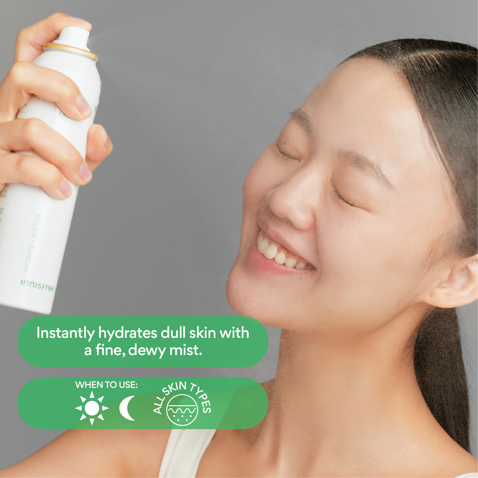 INNISFREE Green Tea Hyaluronic Mist 150ml - Adore Beauty
